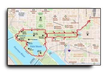 Adventure DC Tricycle Tours Custimized Maps